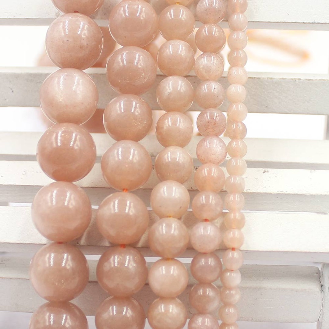Natural 4 6 8 10 12mm AAA Grade Pure Sun Stone Round Gemstone - Etsy