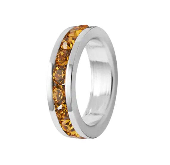 Swarovski Crystal Birthstone Eternity Rondelle Charm in | Etsy