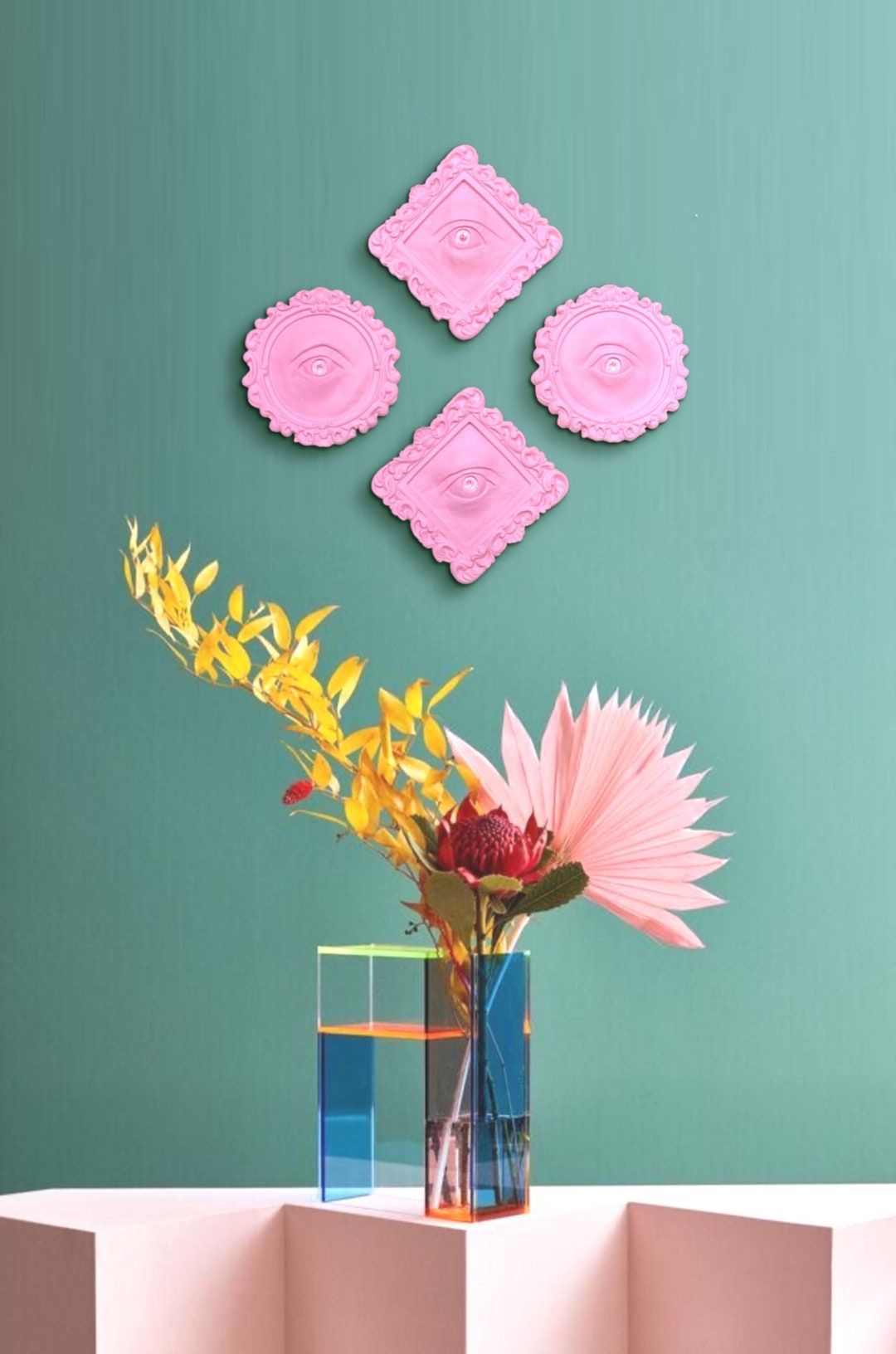 Eye Sculpture Art Pastel Pink / Witchy Goth Decor / Weird Stuff ...