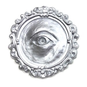 Eye Sculpture Art Silver / Pastel Goth / Witchy Decor / Weird Stuff ...