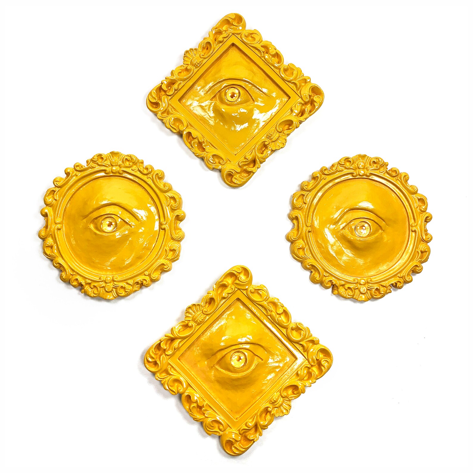 Eye Sculpture Art Yellow / Goth Decor / Pastel Goth / Memento | Etsy