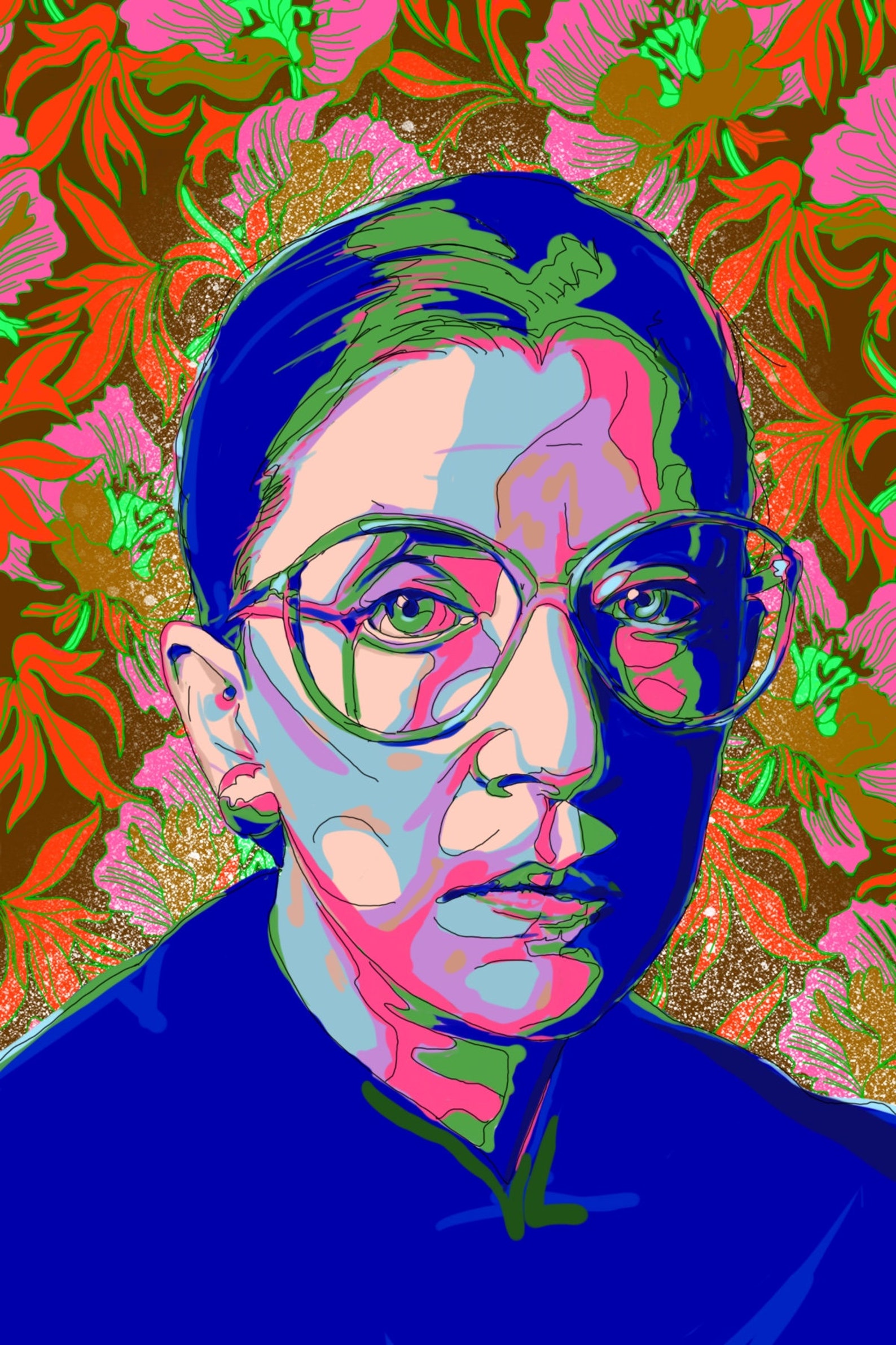 Ruth Bader Ginsburg Portrait 4x6 Framed Wall Art | Etsy