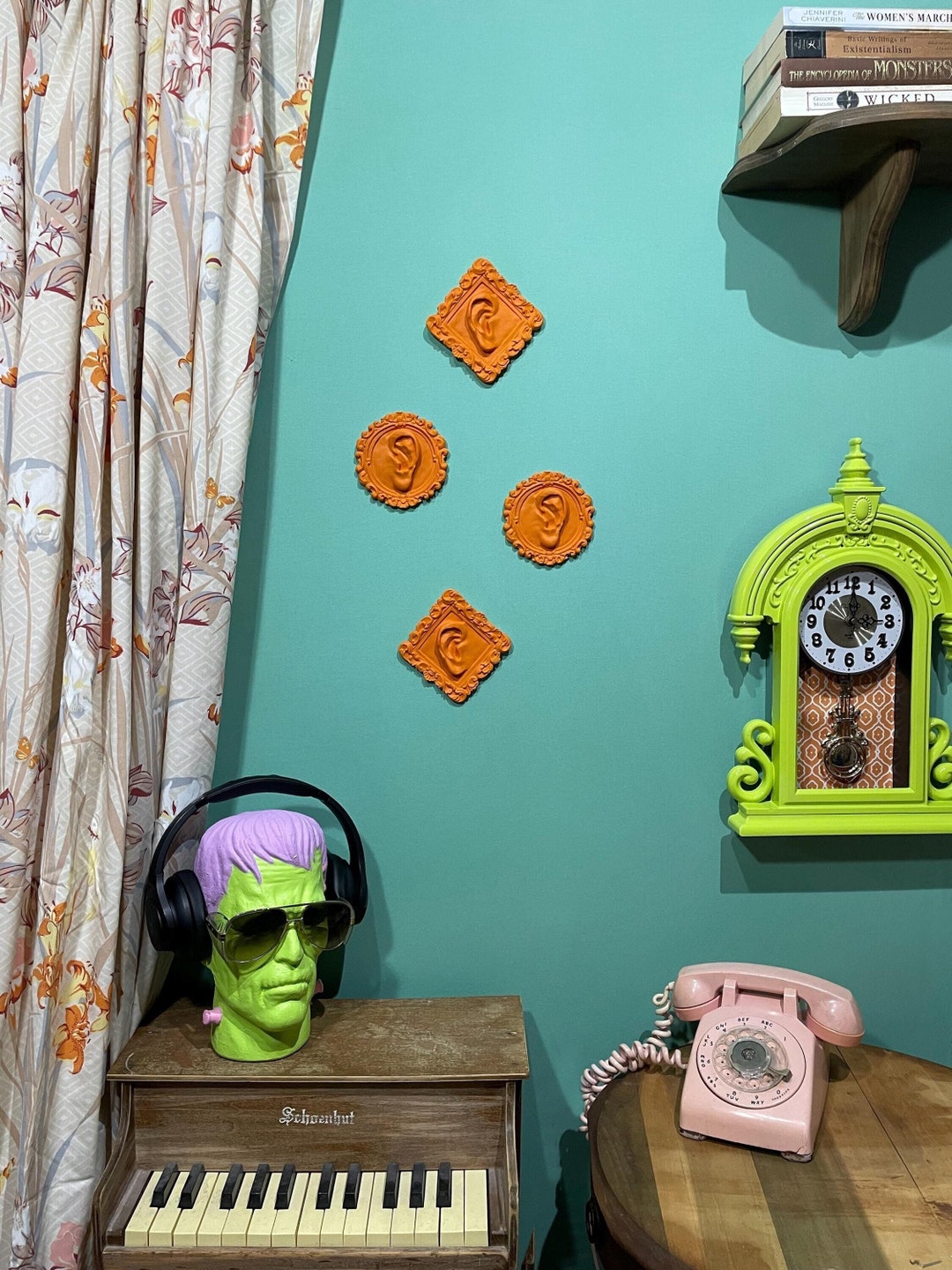 Ear Sculpture Wall Art Orange Great Listener Gift Funky Recording ...