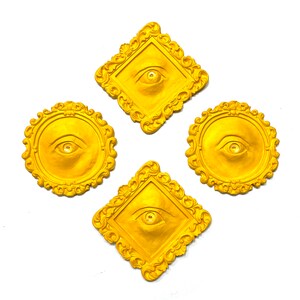 Eye Sculpture Art Yellow / Goth Decor / Pastel Goth / Memento Mori ...