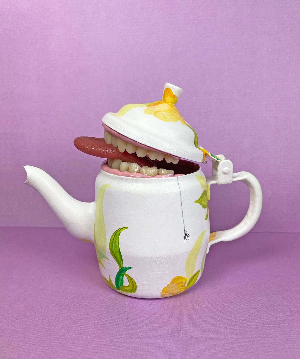 Cuppa Teeth teacup mouth art recycled multimedia weird stuff | Etsy