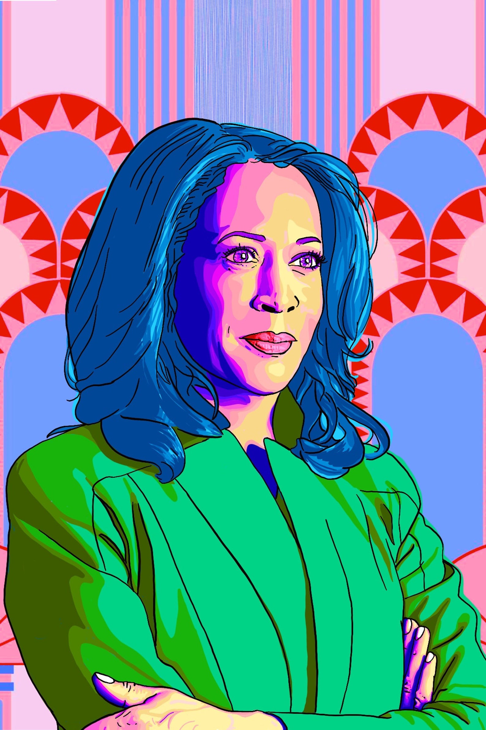Kamala Harris Portrait 4x6 Framed Wall Art Digital - Etsy
