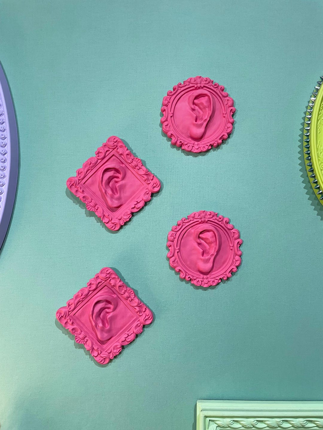 Ear Sculpture Wall Art Hot Pink Great Listener Gift, Funky Music Room ...