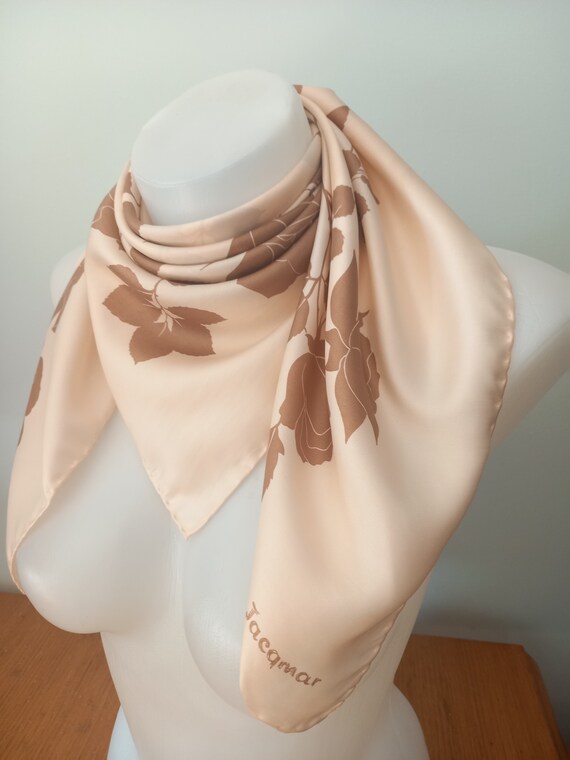 Vintage Jacqmar Floral Silk scarf . - Gem