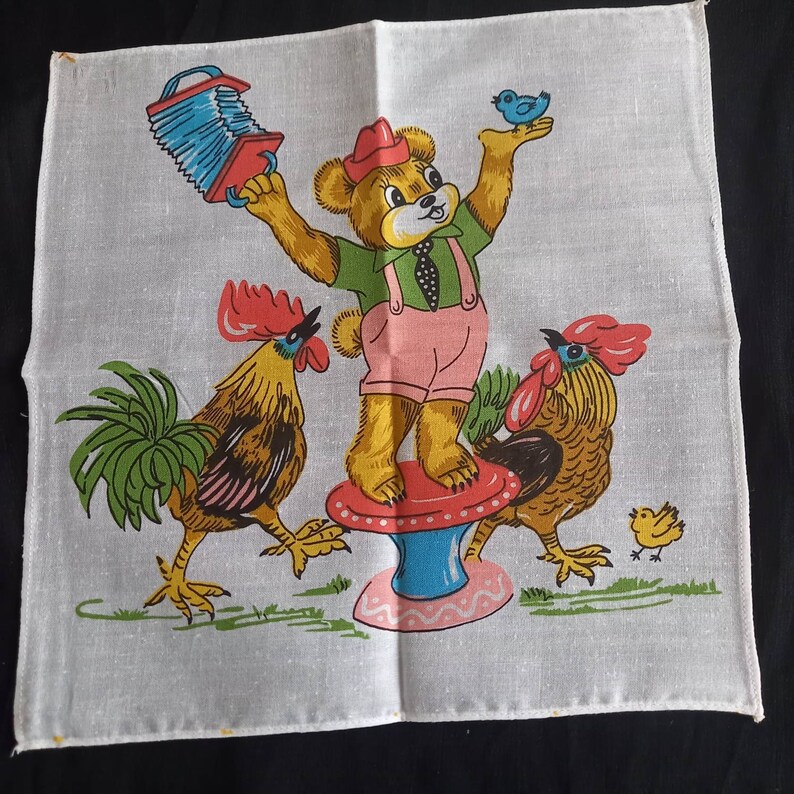 Child's Vintage Pocket Square / 80 S Handkerchief 24 X 24 - Etsy