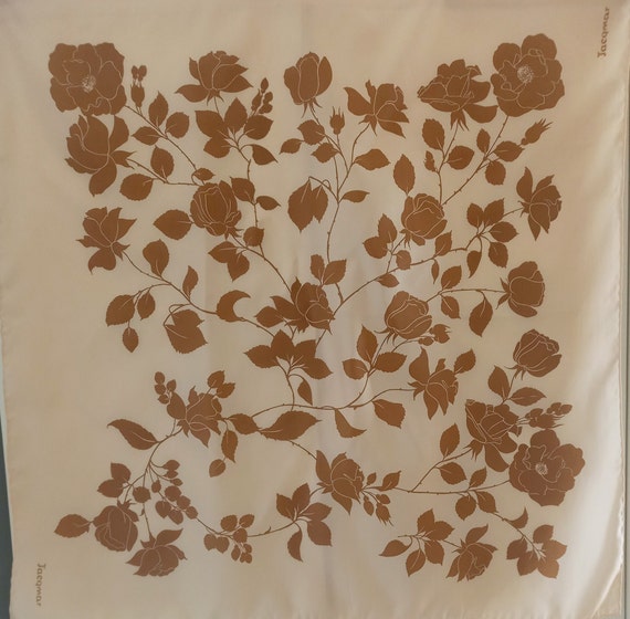 Vintage Jacqmar Floral Silk scarf . - Gem