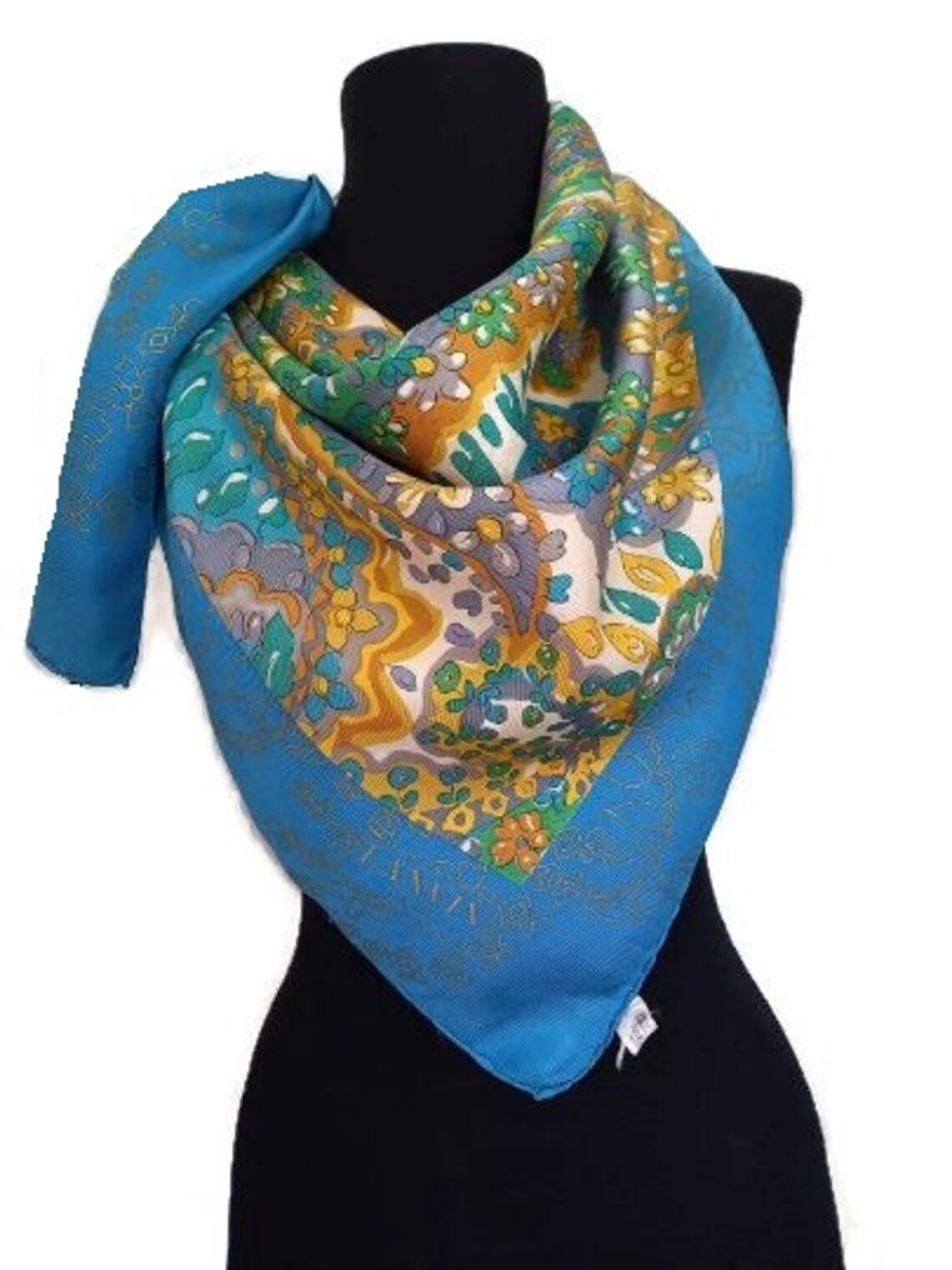Vintage Designer Silk Scarf. Paris Silk Scarf.square Hair Silk Scarf ...