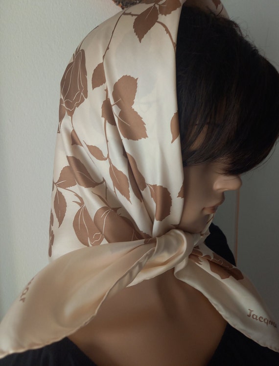 Vintage Jacqmar Floral Silk scarf . - Gem