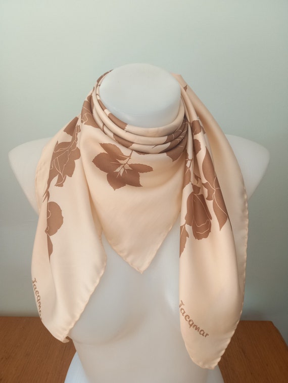 Vintage Jacqmar Floral Silk scarf . - Gem