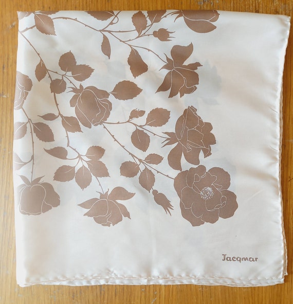 Vintage Jacqmar Floral Silk scarf . - Gem