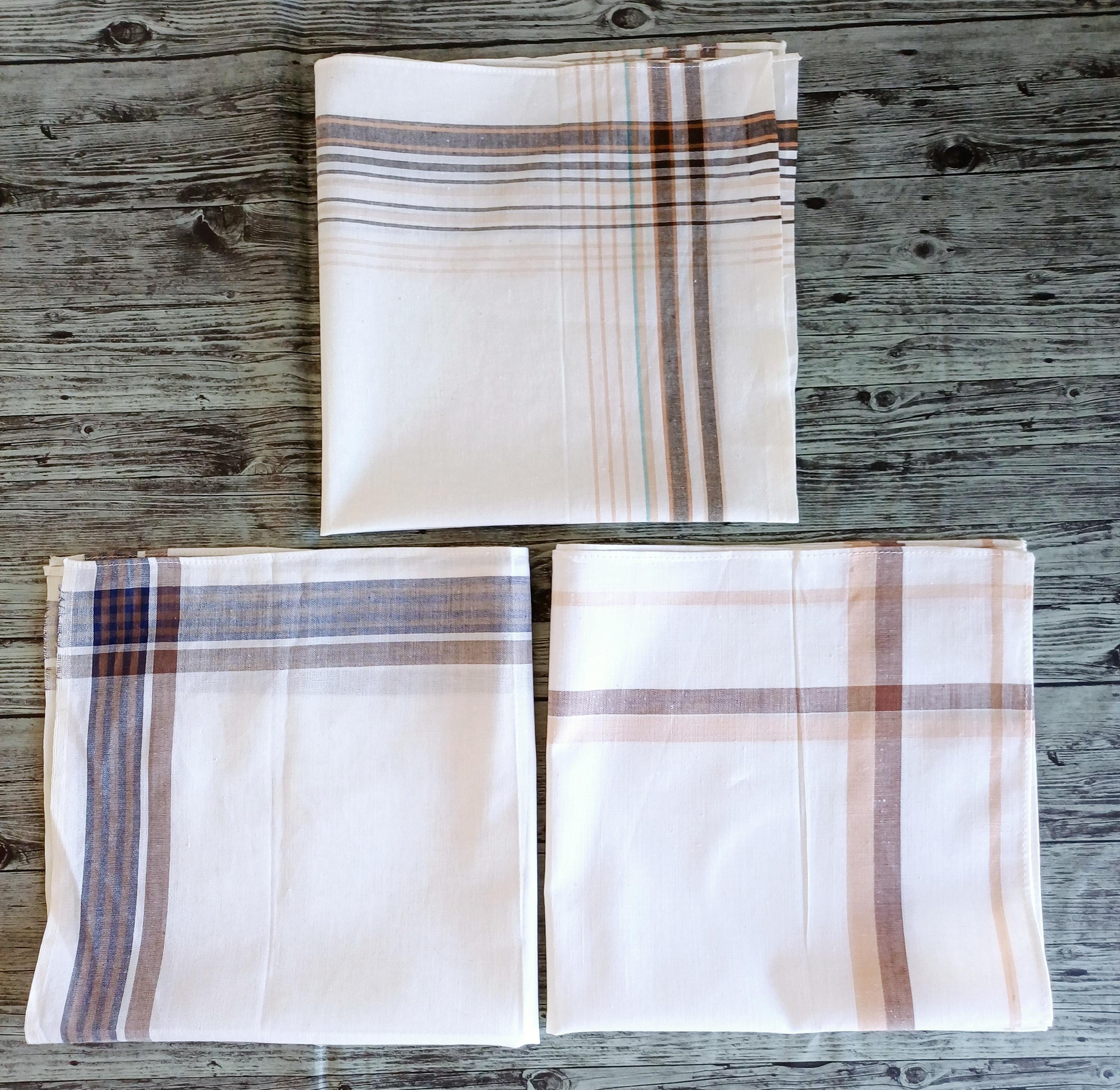 Vintage Set of 3 Men Plaid Hanky / Men Hankies / Set of 3 Cotton ...