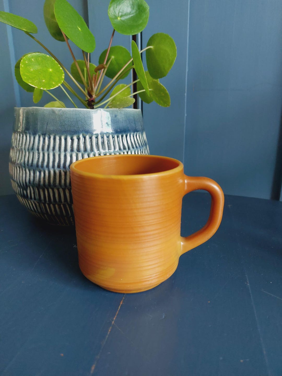 Arcopal Volcan Mug - 70s Amber-coloured Milk Glass Tea or Coffee Mug ...