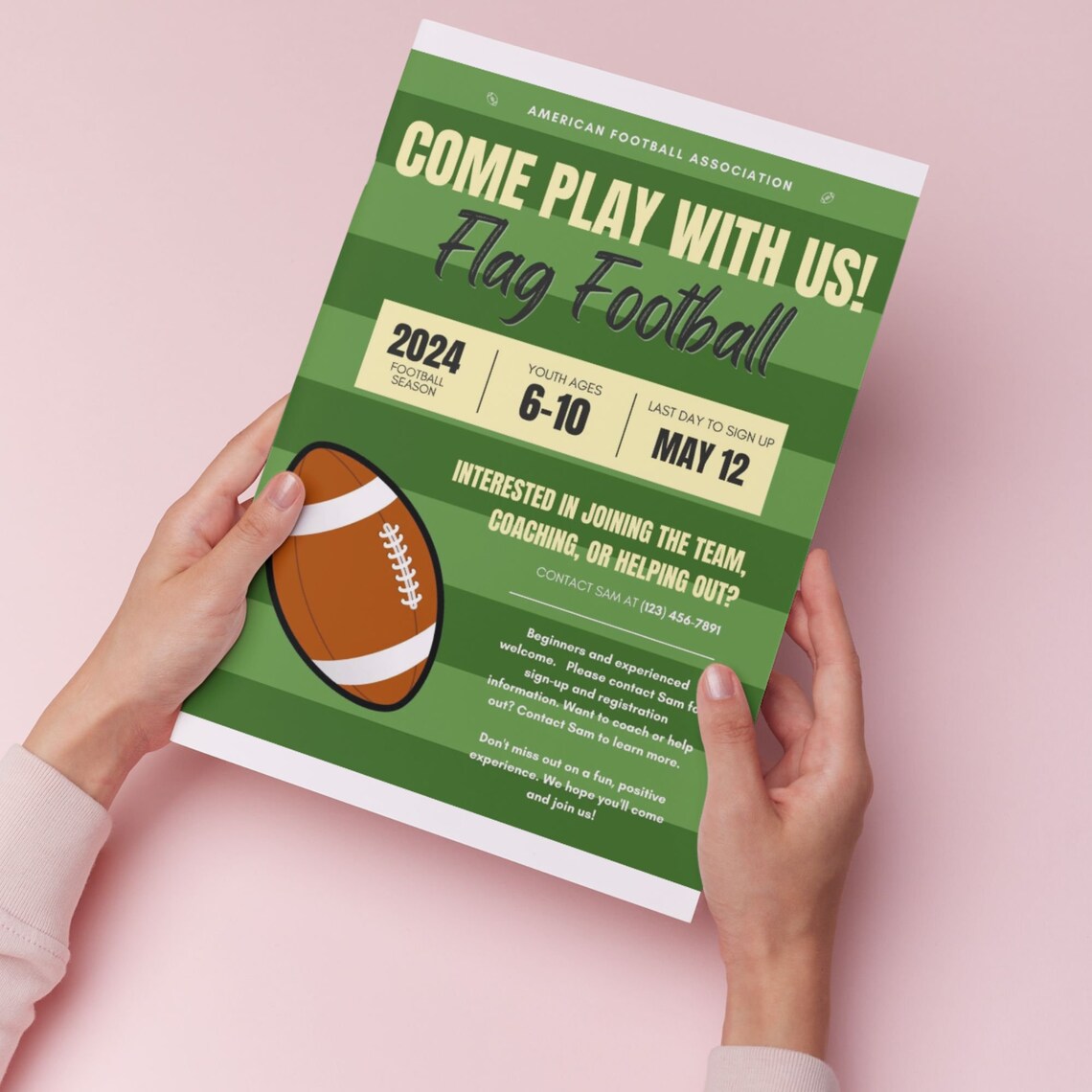 Editable Football Template Flyer - Etsy