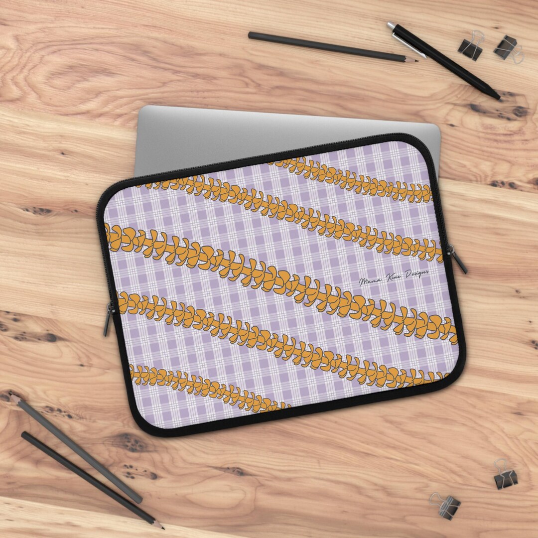 Mauve Palaka & Pua Laptop Sleeve | Palaka Laptop Sleeve, Pua Computer ...