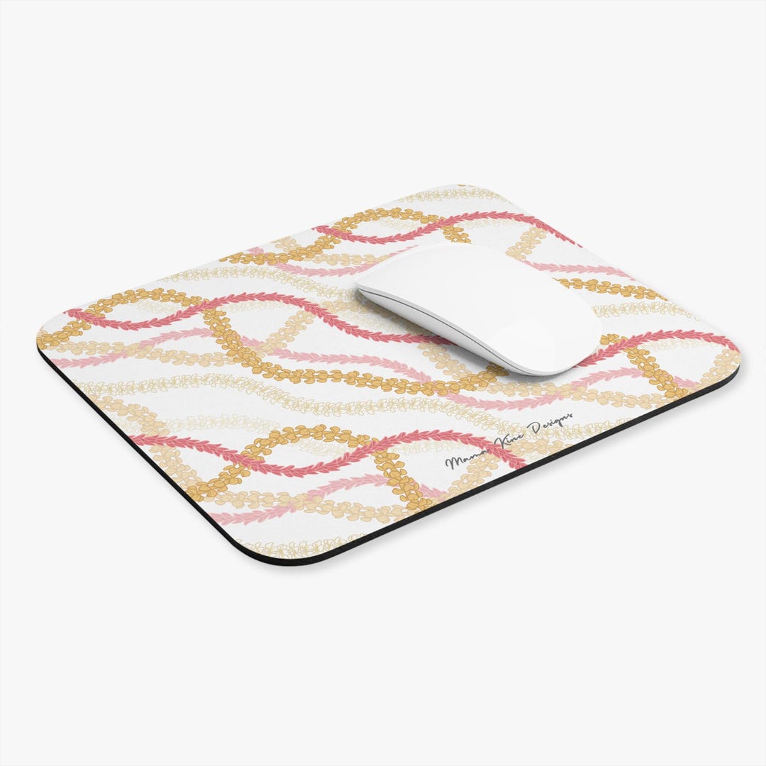 Na Lei Mouse Pad in White | Lei Computer Accessories, Pua Mouse Pad ...