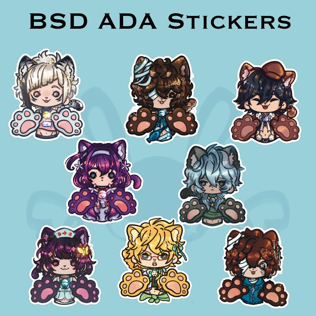 BSD ADA Cat Stickers - Etsy