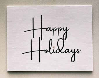 Christmas Black and White Card - Etsy