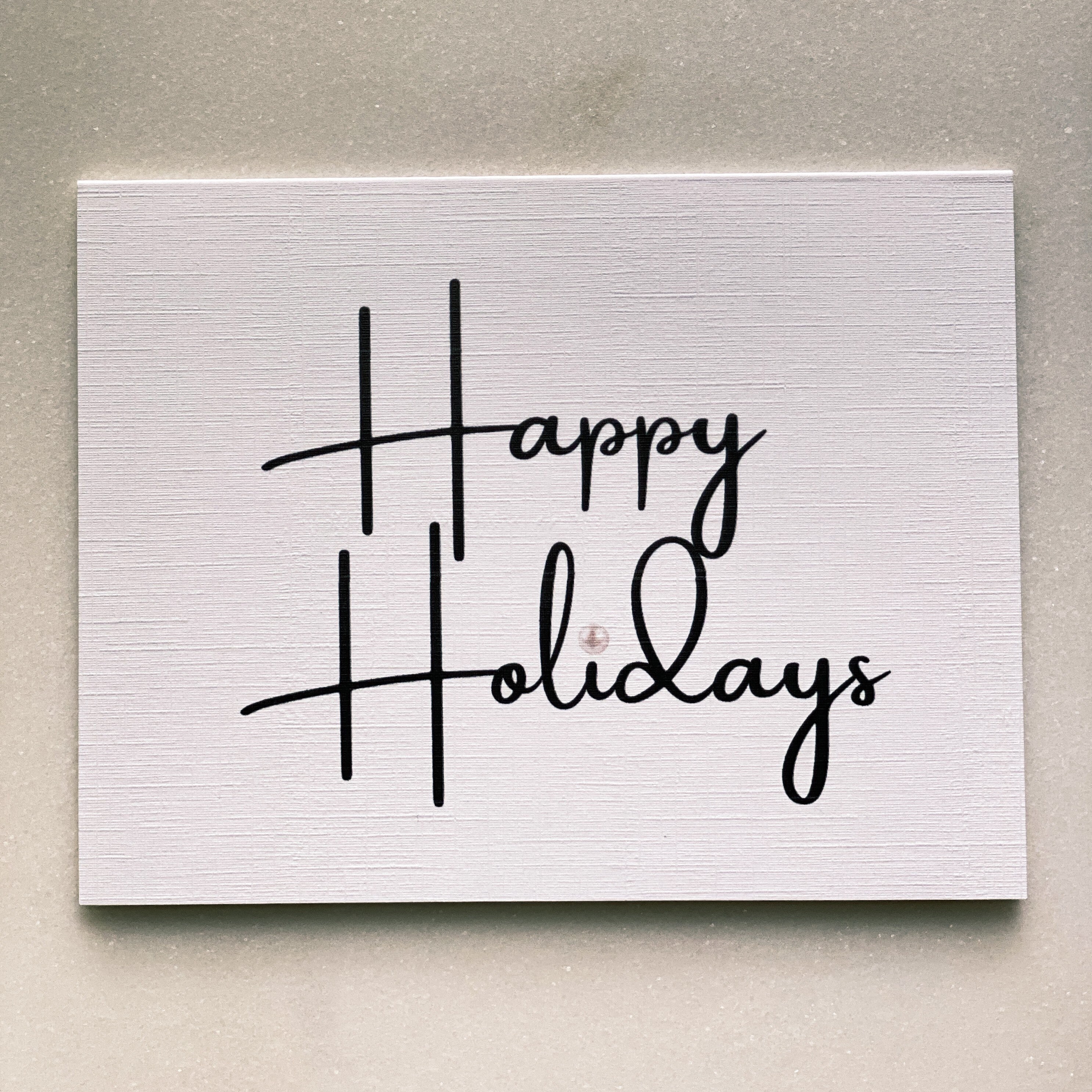 Happy Holidays Black And White Card