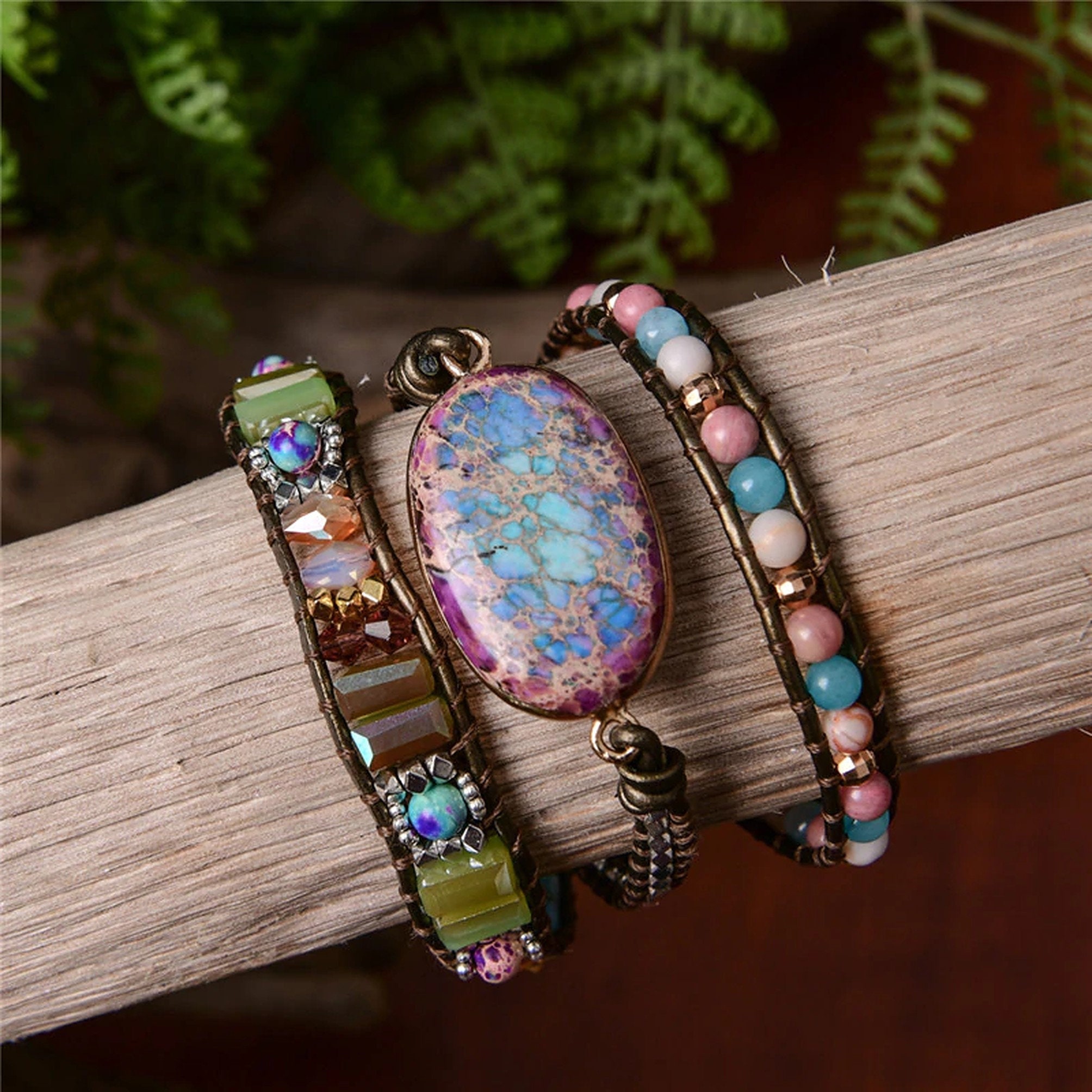 Healing Crystal Bracelet Healing Crystal Bracelet Imperial | Etsy