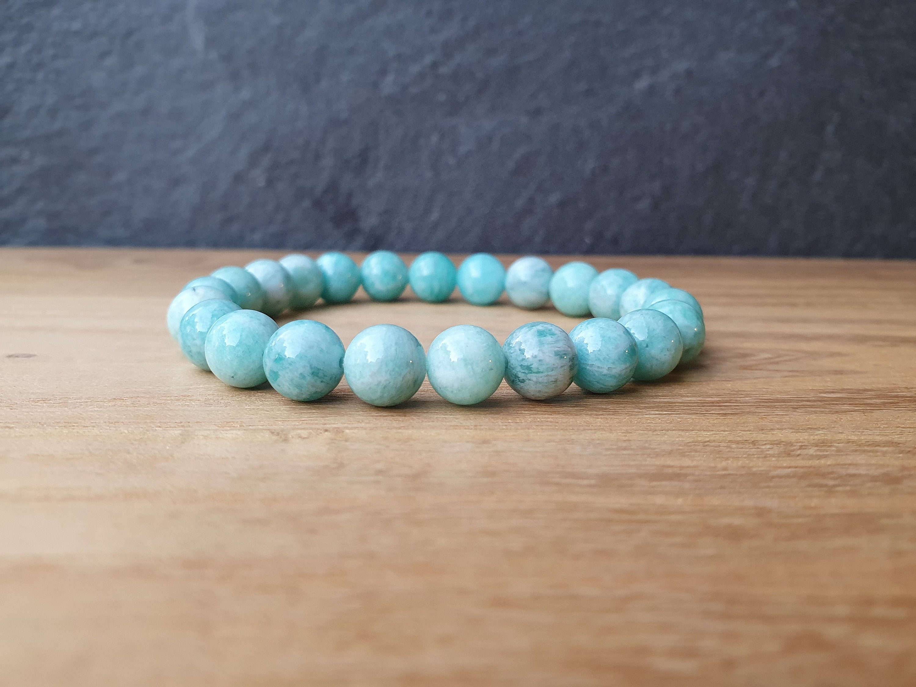 Blue Amazonite Bracelet Amazonite bracelet Amazonite Round | Etsy