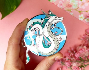 Spirited Away Haku Enamel Pin Dragon Character Gift for - Etsy