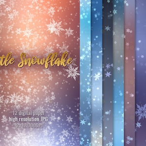 Christmas Digital Paper Snow Flake Digital Paper Colorful - Etsy