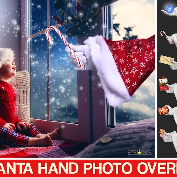 Santa Hand Overlay - Etsy