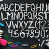 Sidewalk Chalk Alphabet Clipart, Letter Chalk Overlays, School ...