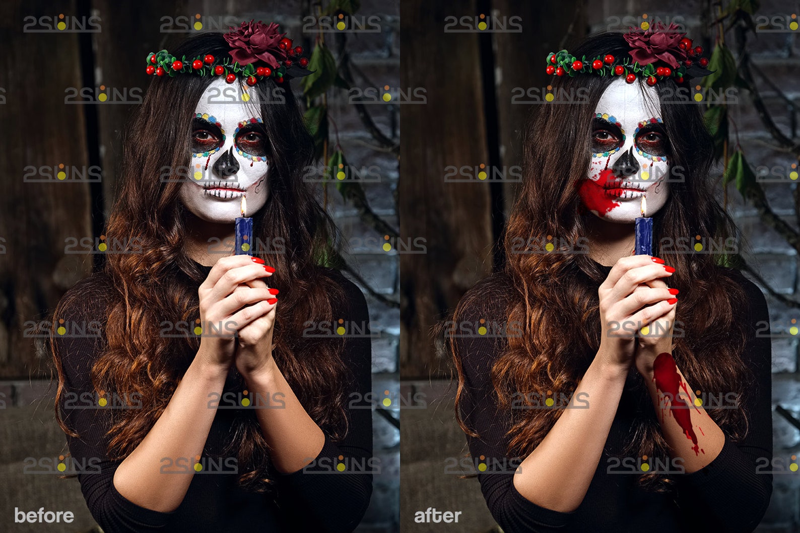 Halloween Overlay Blood Tears Photoshop Overlay Blood - Etsy