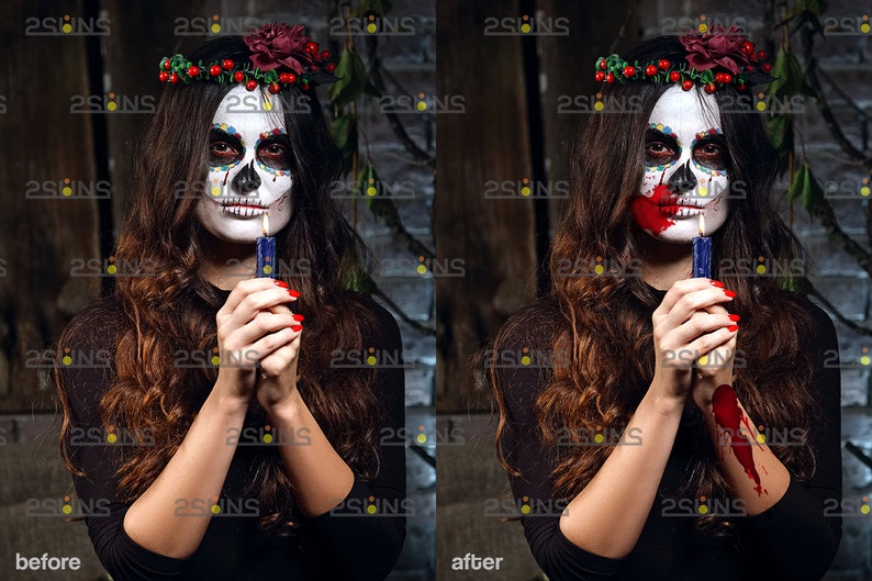 Halloween Overlay Blood Tears Photoshop Overlay Blood - Etsy