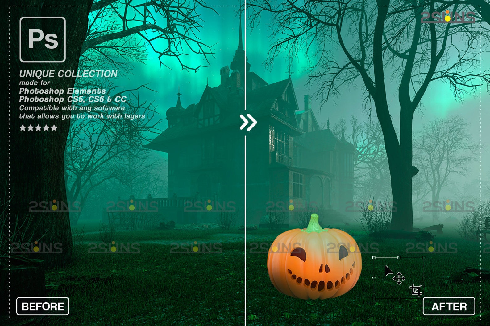 Halloween Overlay Halloween Pumpkin Overlays Photoshop - Etsy