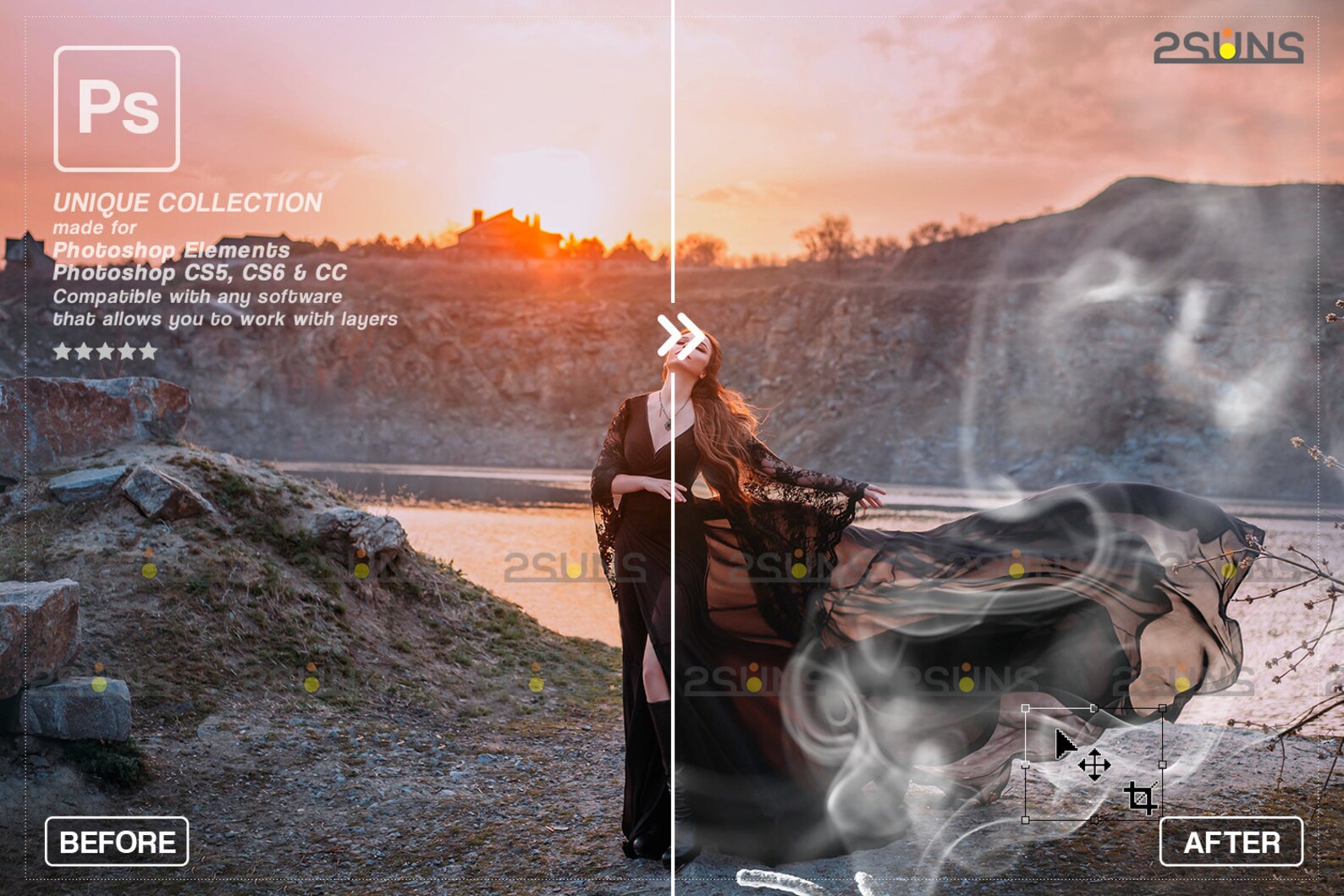 Real Fog Overlay White Smoke Overlay Photoshop Weather | Etsy