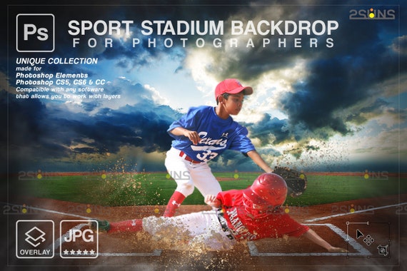 Baseball Backdrop Sports Digital Background Photoshop - Etsy