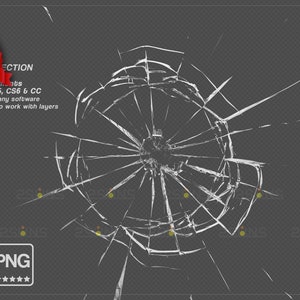 Broken Glassphoto Overlay, Halloween Overlay, Realistic Glass Overlay ...