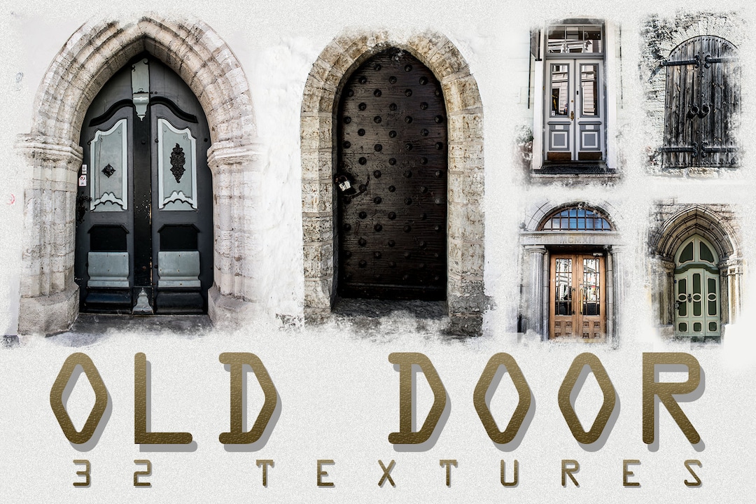 32 Old Door Digital Backdrop, Door Textures, Vintage Door Photo Overlay ...