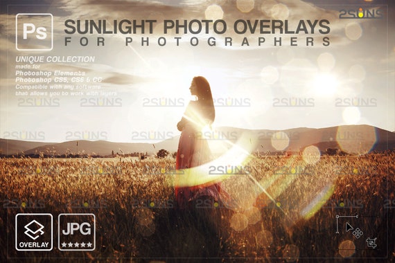 Sunshine overlays, Photoshop Overlay, Sunlight Overlay photoshop, Lens ...
