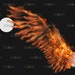 Fire Digital Angel Wings Overlay Photoshop Overlays - Etsy