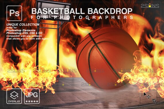 Basketball Backdrop, Sports Digital Background, Photoshop overlay ...