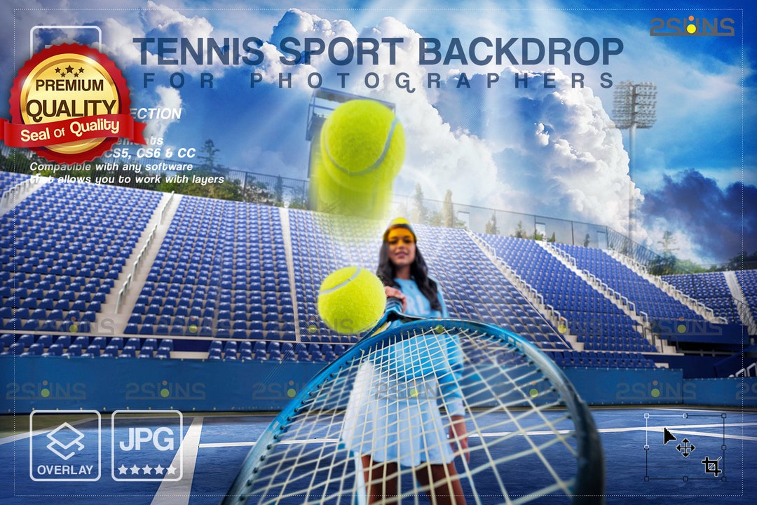 Tennis Backdrop, Sports Digital Background, Photo Overlay, Sports ...
