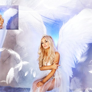 White Feather Photoshop Overlays, Halloween Photoshop Overlays, Feather ...