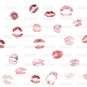 Kiss Photoshop Overlays, Lips Photo Overlays, Valentines Photo Overlays ...
