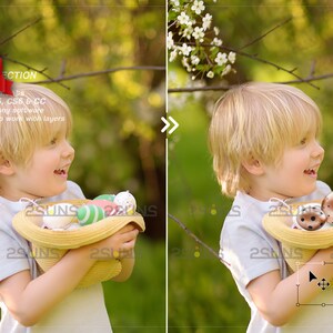 Easter Photoshop Overlays, Easter Bunny Photo Overlays, Easter Digital ...