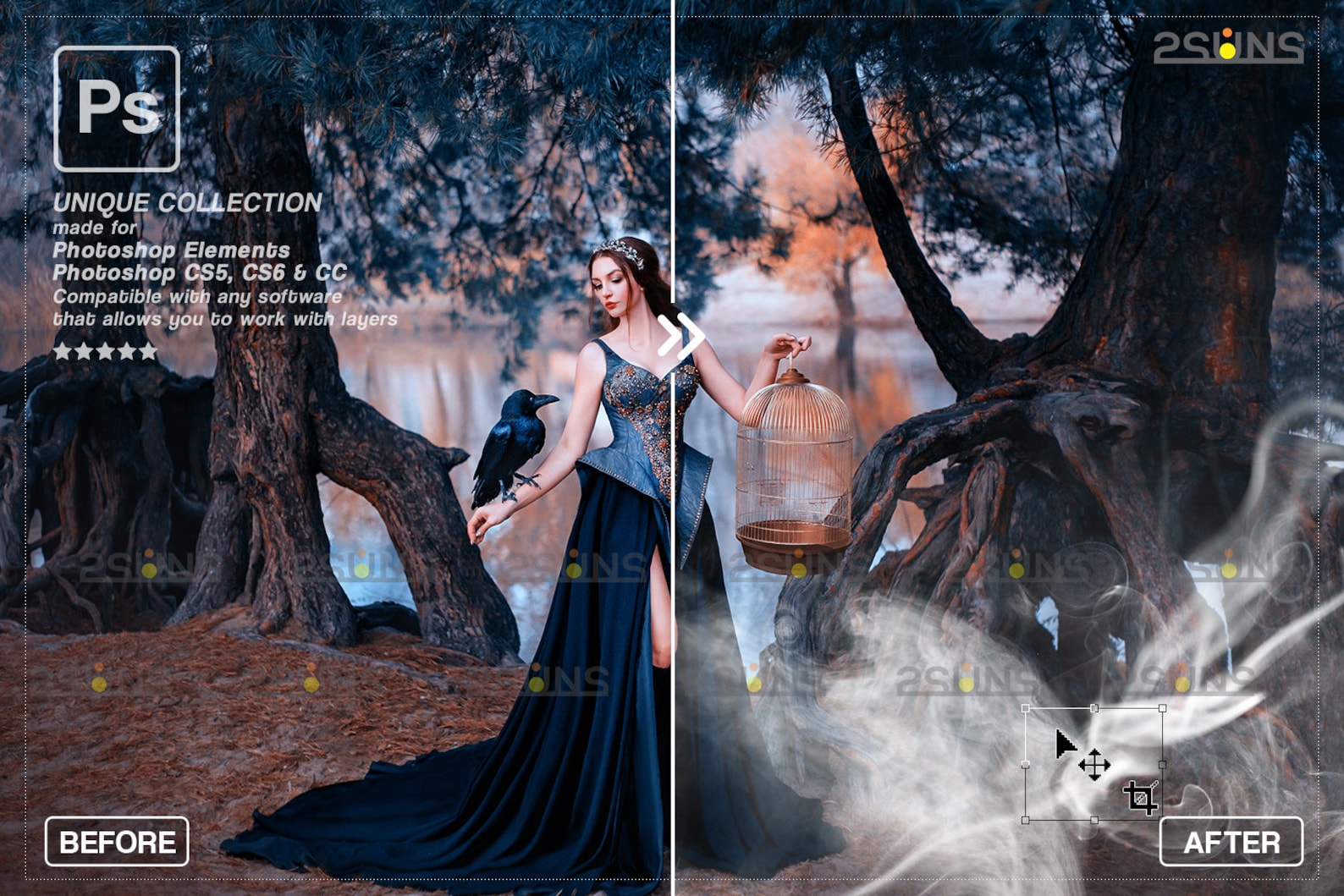 Real Fog Overlay White Smoke Overlay Photoshop Weather | Etsy