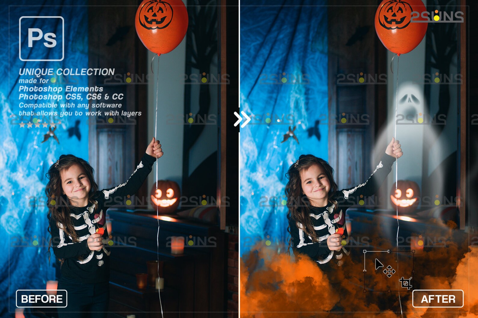 Halloween Overlay Ghost Overlay Photoshop Overlay Ghost - Etsy