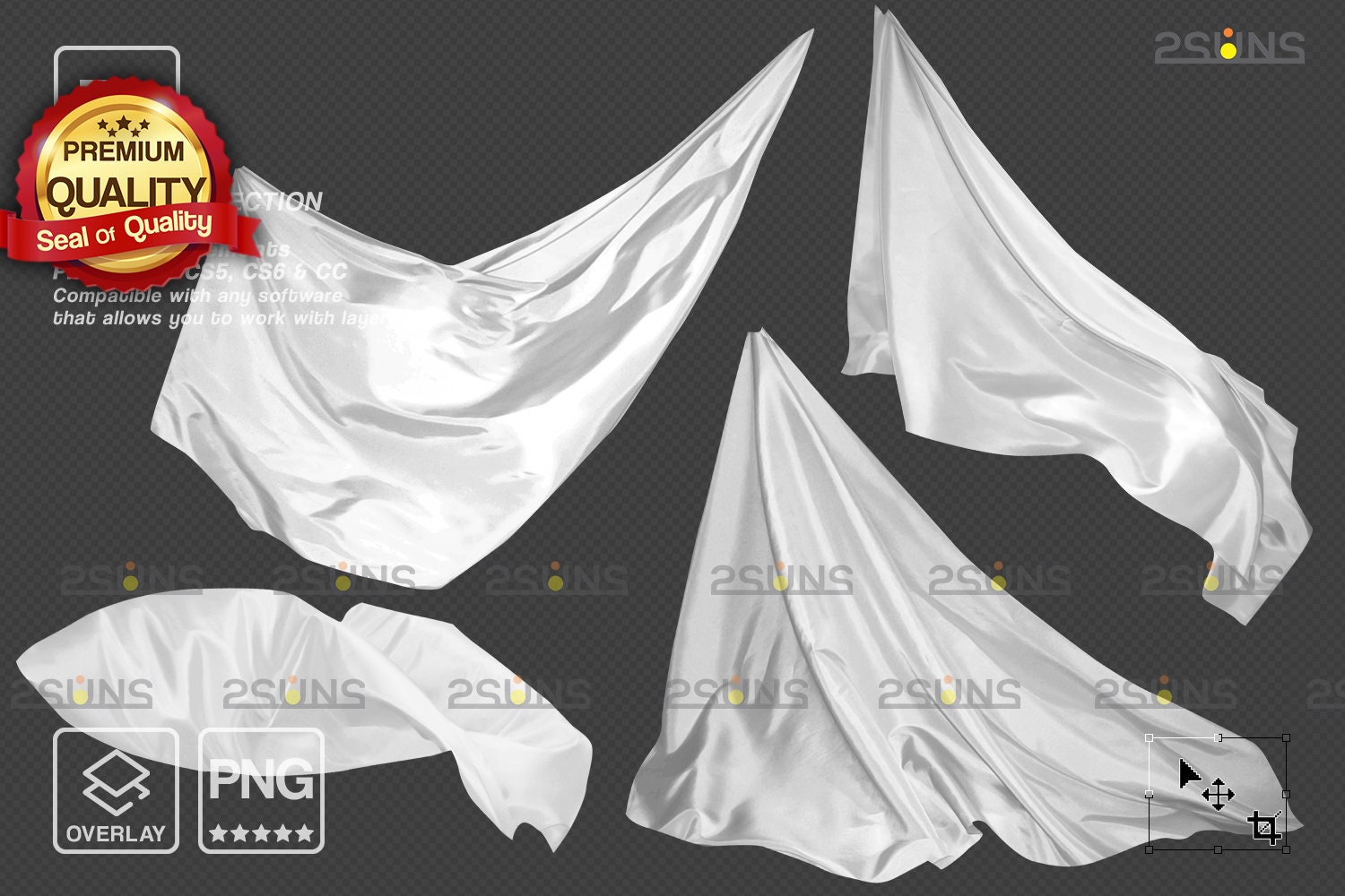Flying Fabric Photo Overlay, Flying Dress Overlay, Fabric Photoshop ...