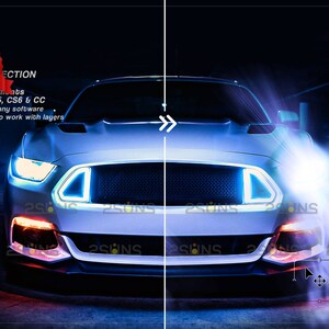 Car Headlights Photo Overlay, Car Photoshop Overlays, Stage Light ...